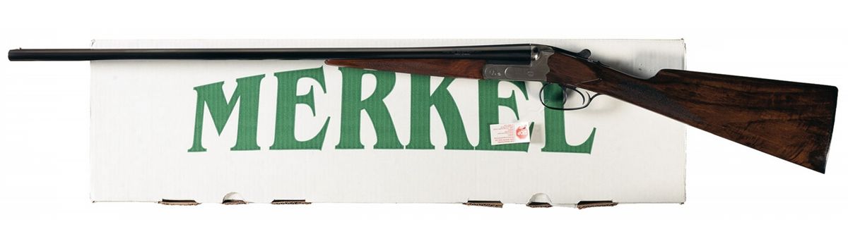 Engraved Merkel Model 280 Side by Side Double Barrel 28 Gauge Shotgun ...