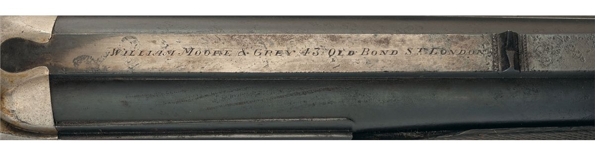 Massive William Moore & Grey Back Action Hammer Shotgun