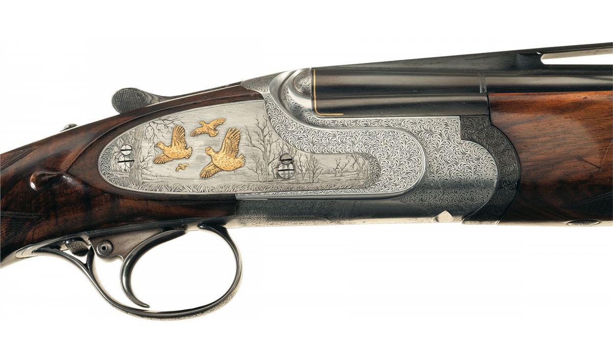 Excellent Engraved and Gold Inlaid Renato Gamba Daytona Three Barrel ...