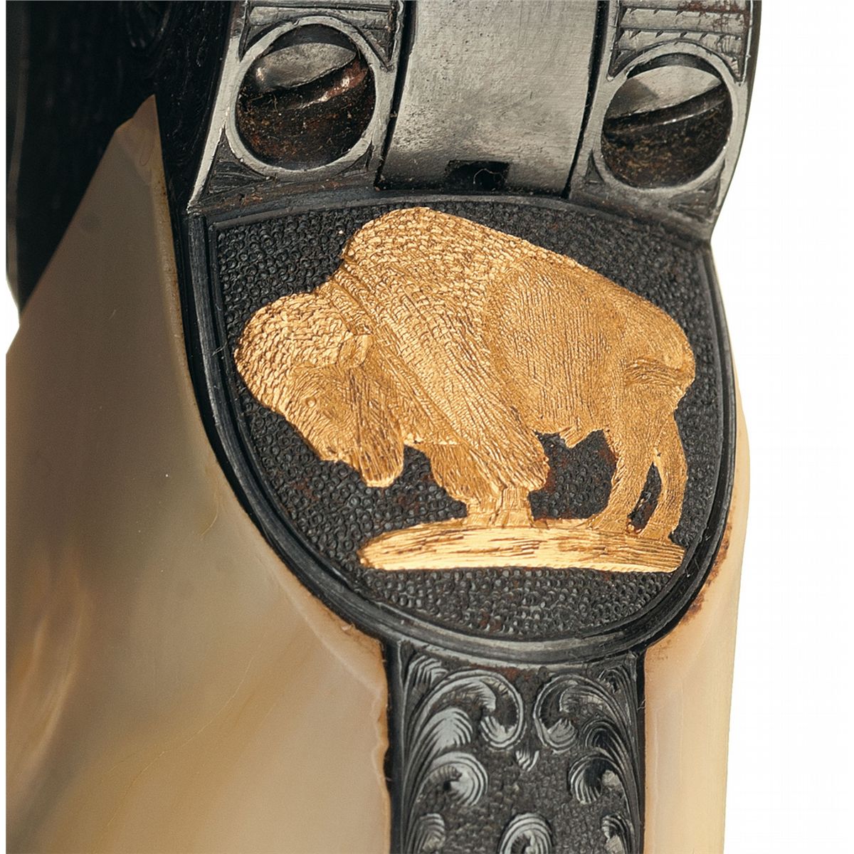 Master Engraved and Raised Relief Gold Inlaid Black Powder Colt Single ...