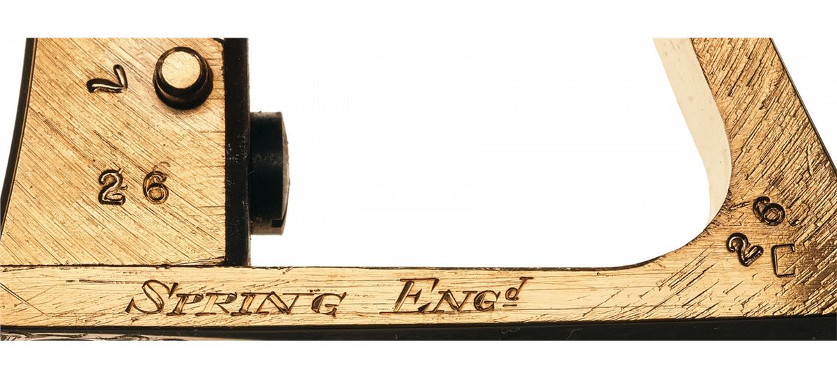 Exceptional Cased Factory Master George Spring Engraved Gold Inlaid ...