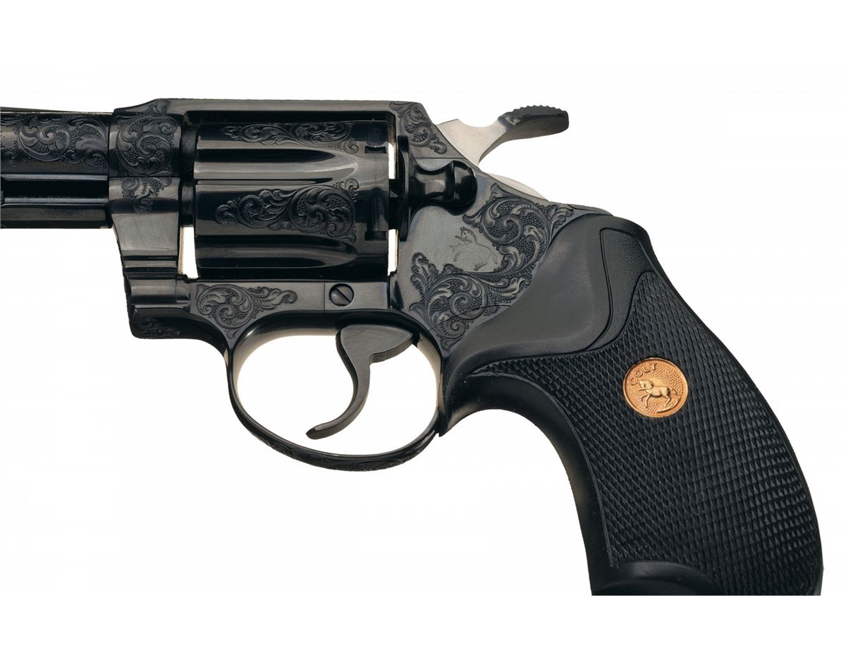 Cased Pair of Factory Engraved Colt Double Action Revolvers