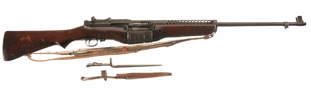 Desirable World War II Model 1941 Johnson Semi-Automatic Rifle with Bayonet