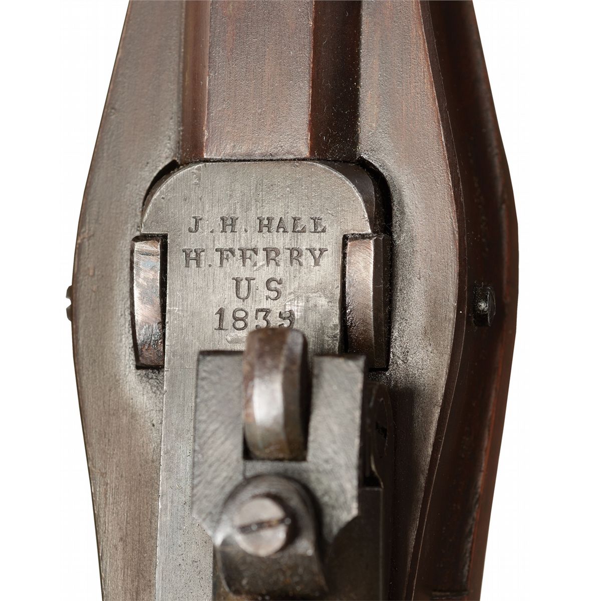 U.S. Model 1819 Hall/Harpers Ferry Breech Loading Flintlock Rifle with ...