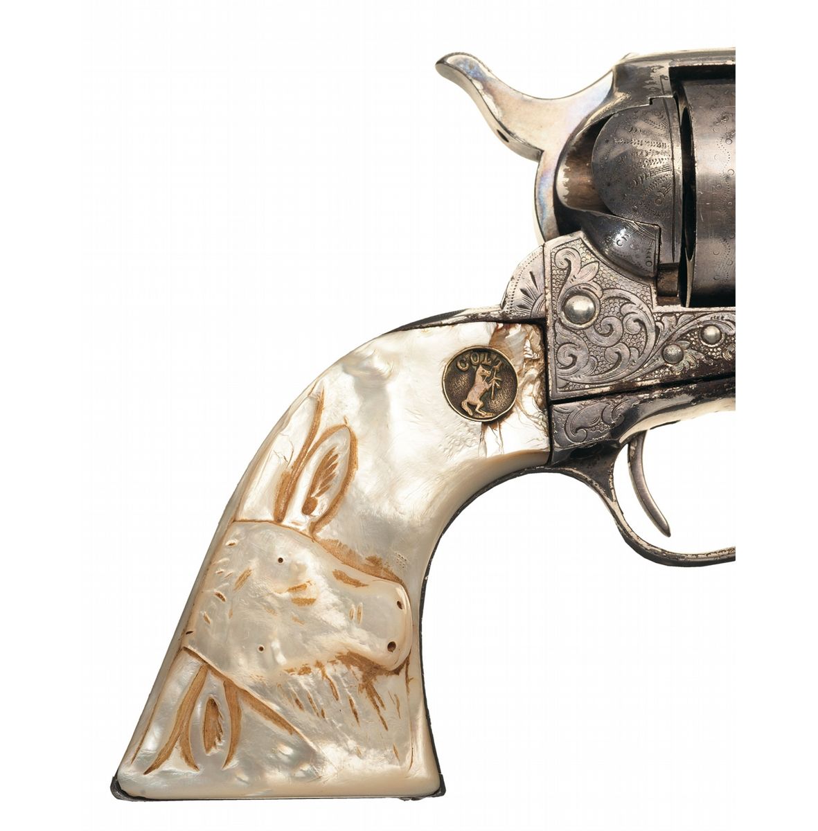 Factory Engraved Silver Plated Colt Single Action Army Revolver with ...