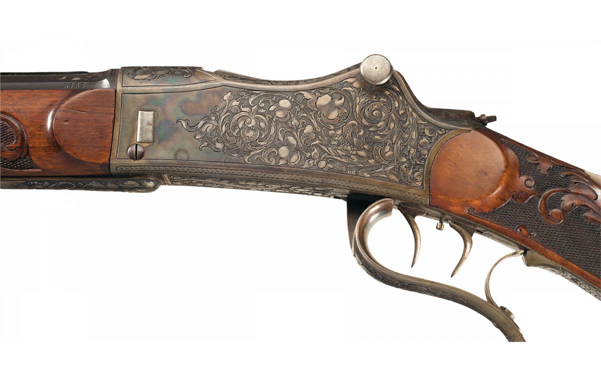 Exquisitely Engraved German System Stahl Take Down Schuetzen Rifle