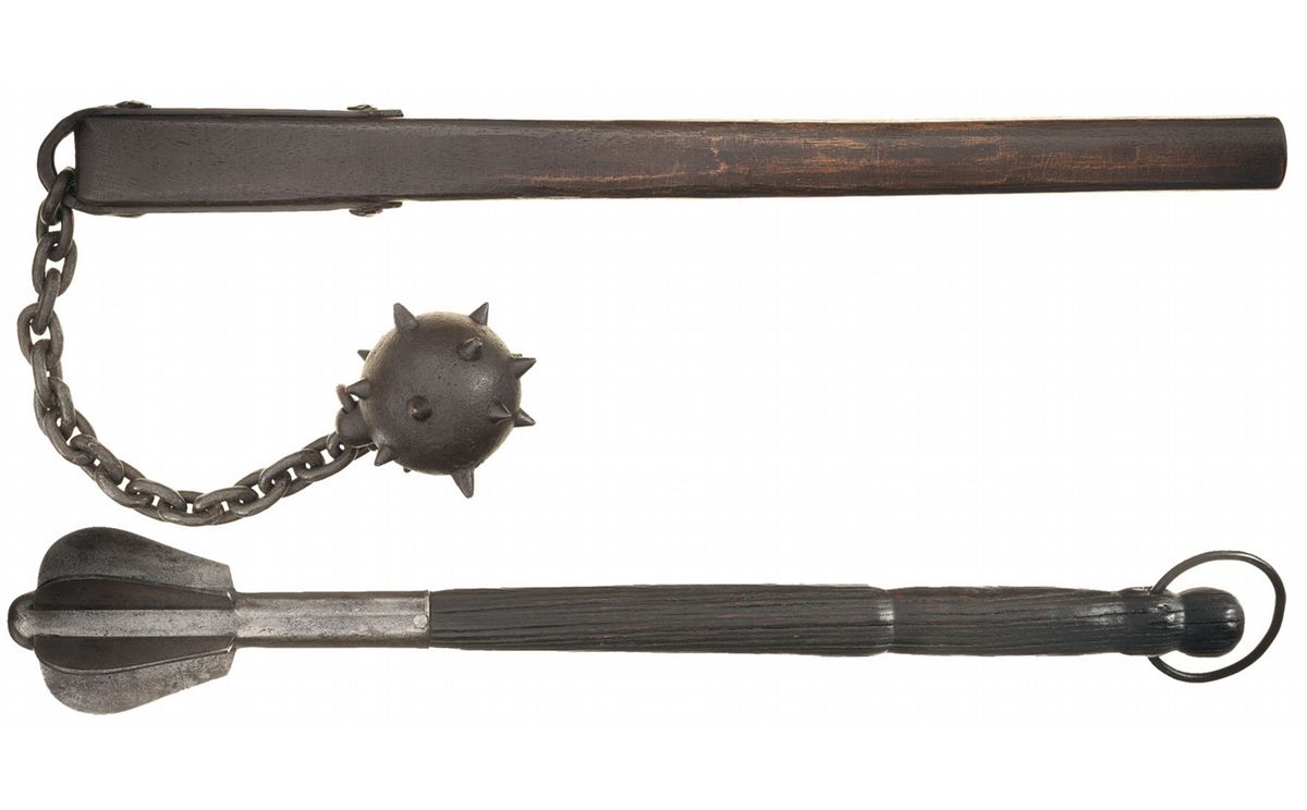 One Victorian Era Flail and One 18th Century Mace