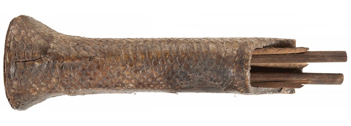 Victorian Crossbow with Bone and Snakeskin Accents, Matching Quiver and ...