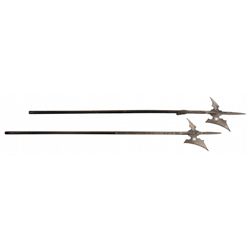 Two Victorian Era European Style Halberds