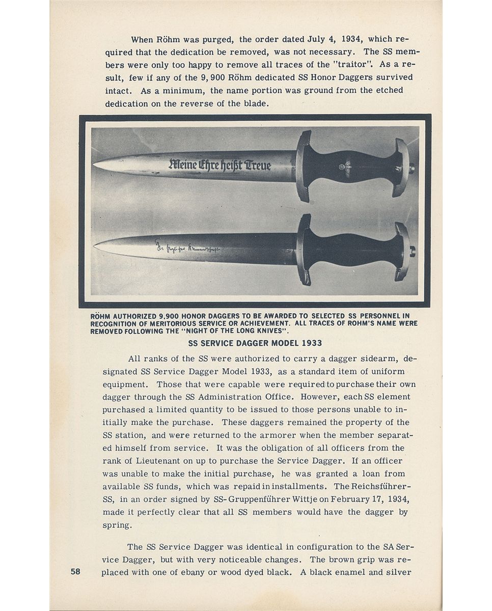 Rare Partially Ground Ernst Rohm Presentation SS Dagger with Sheath