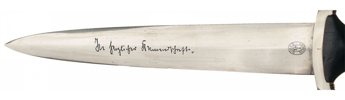 Rare Partially Ground Ernst Rohm Presentation SS Dagger with Sheath