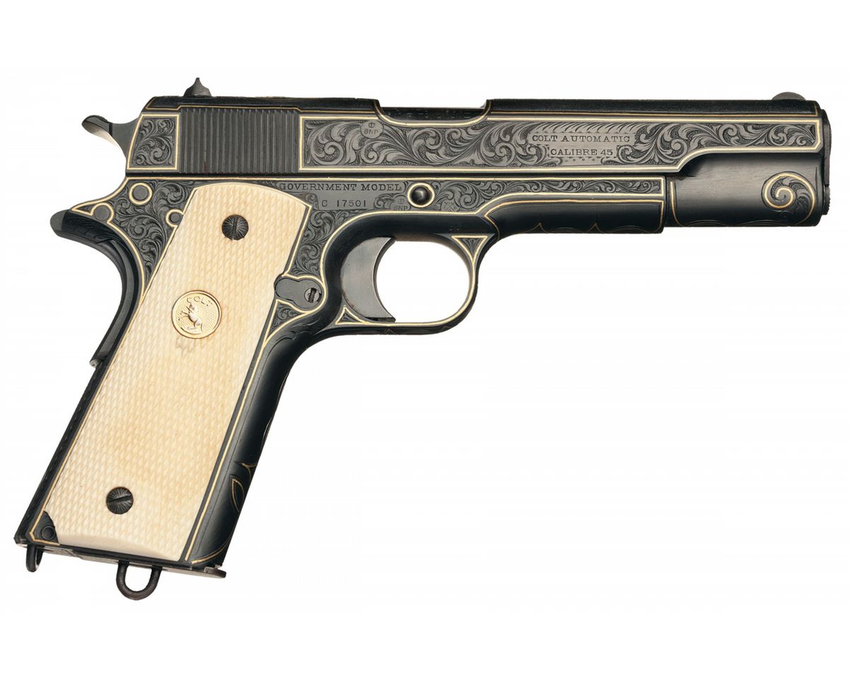 Master Engraved and Gold Inlaid Early Colt Government Model 1911 ...