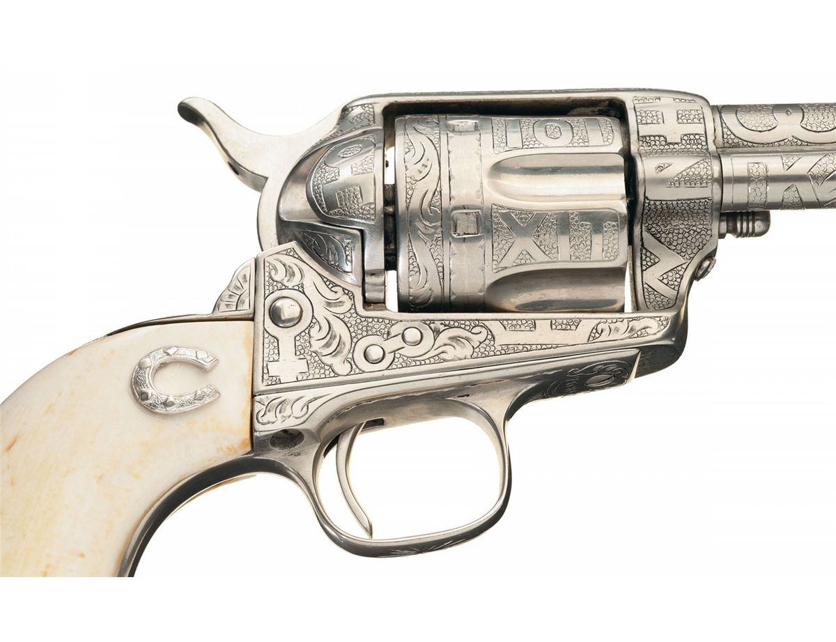 Signed David Harris Cattle Brand Engraved Colt Single Action Army ...