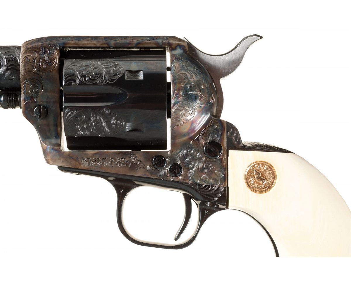 Exceptional Factory Class "C" Engraved Colt Single Action Army Revolver ...