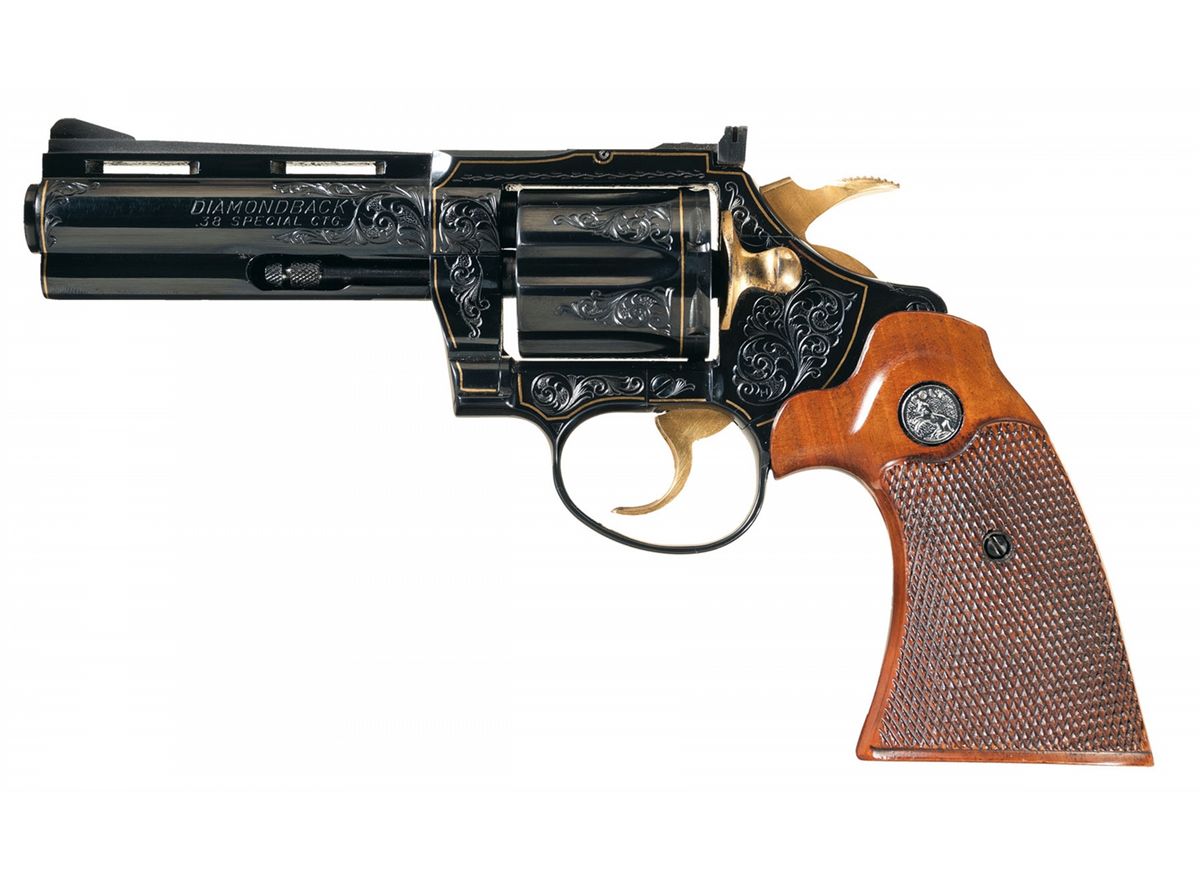 Custom Engraved Colt Diamondback Double Action Revolver