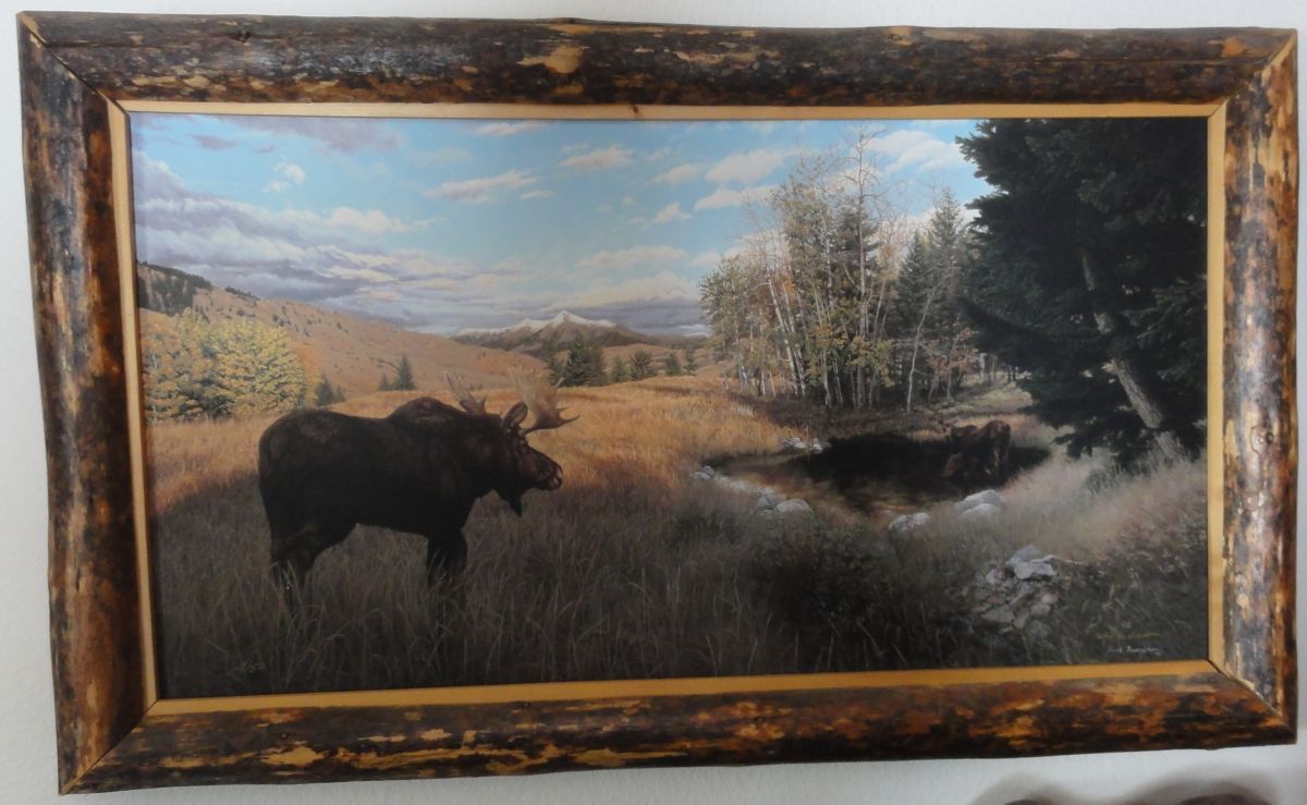 Todd Fredrickson, moose, framed print on canvas, 4/58