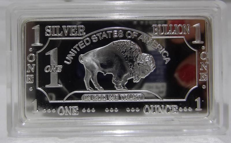 1 Troy oz .999 100 mills Silver/Clad Buffalo Bar
