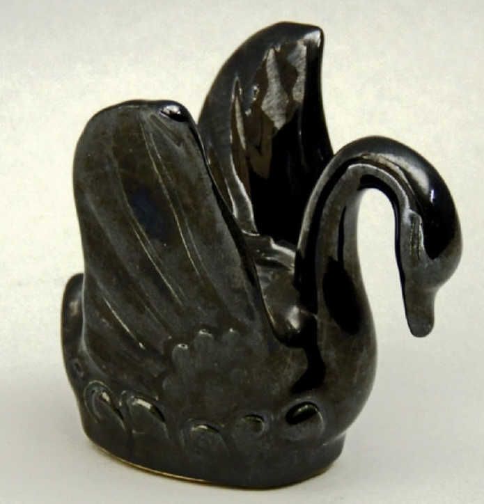 Van Briggle Black Swan , Marked with Van Briggle