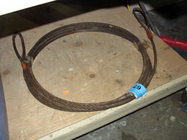 Braided steel cable tow line
