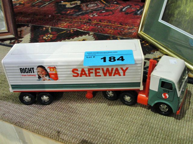 Tin toy safeway truck and trailer