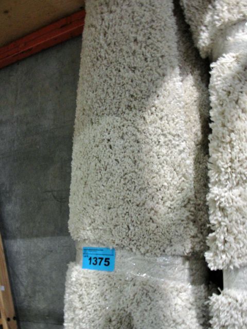 Large off white shag area rug