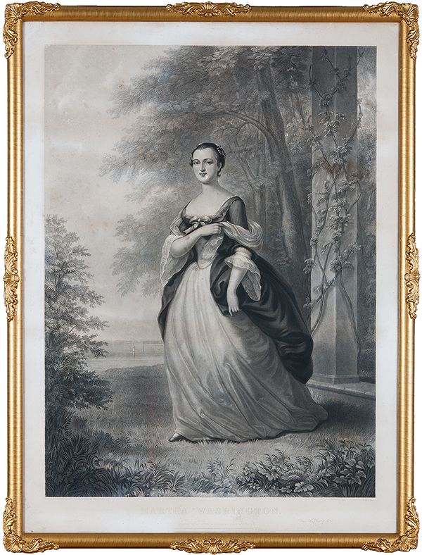 [Washington, Martha] Engraving of Martha Dandridge Custis As A Young ...
