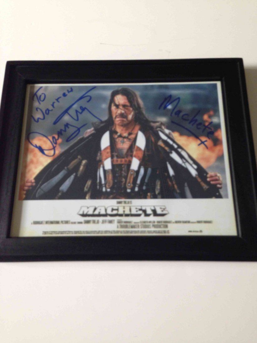 Danny Trejo autographed photo Robert Rodriquez gift set