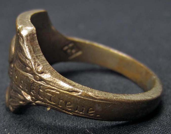 GERMAN NAZI WAFFEN SS OFFICER SKULL RING
