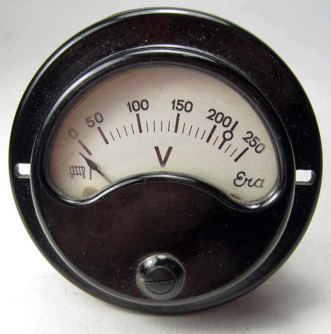 GERMAN NAZI VOLT METER W/ EAGLE AMPT STAMP