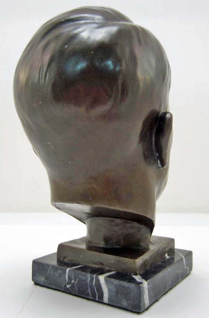 GERMAN NAZI DICTATOR ADOLF HITLER BRONZE BUST STATUE