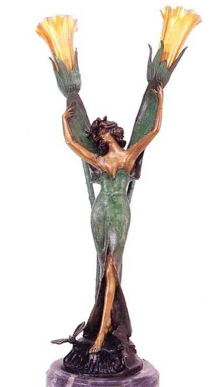 "DRAGONFLY" BRONZE SCULPTURE LAMP - BOSSIN