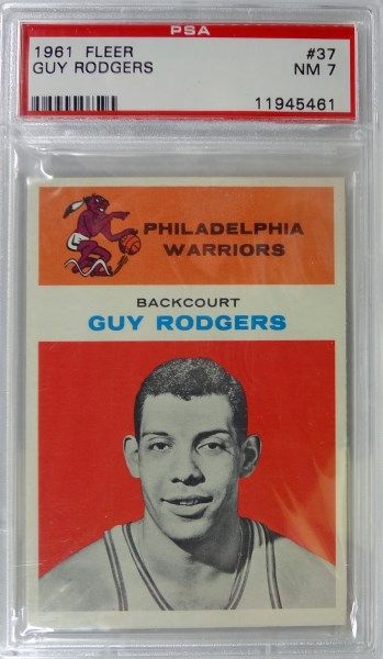 1961 Fleer Basketball #37 Guy Rodgers PSA NM7 ROOKIE