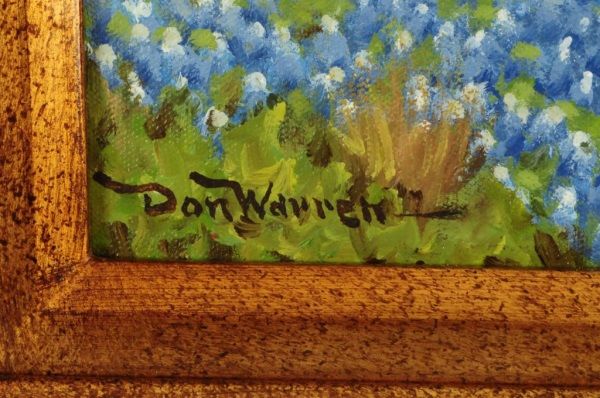 Don Warren "Bluebonnet Time In Texas" Oil Painting
