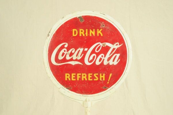 Coca-Cola Double-Sided Lollipop Advertising Sign