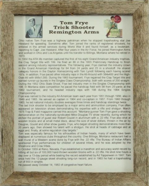 Tom Frye Indian Head Shootout Remington Arms Co.