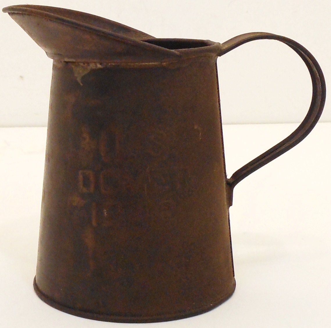 Vintage U.S. Dover Tin Pitcher 1942