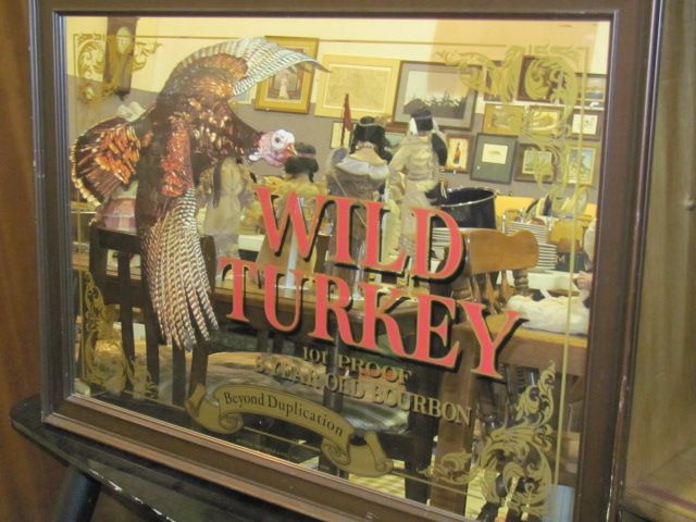 Vintage Wild Turkey Advertising Mirror