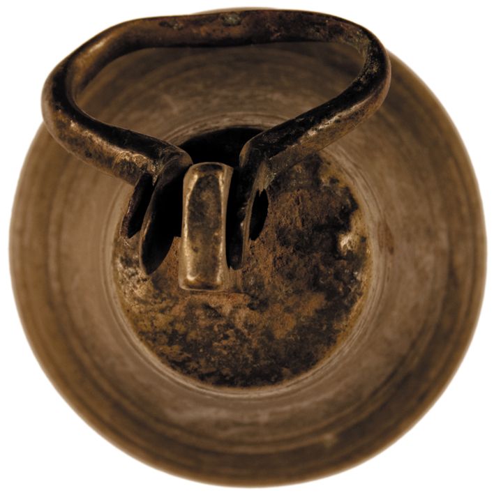 17th to 18th Century Colonial Antique Original Bronze Bell Door Ringer