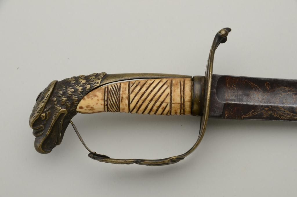 American Eagle head officers sword circa about 1830 showing 30” curved ...