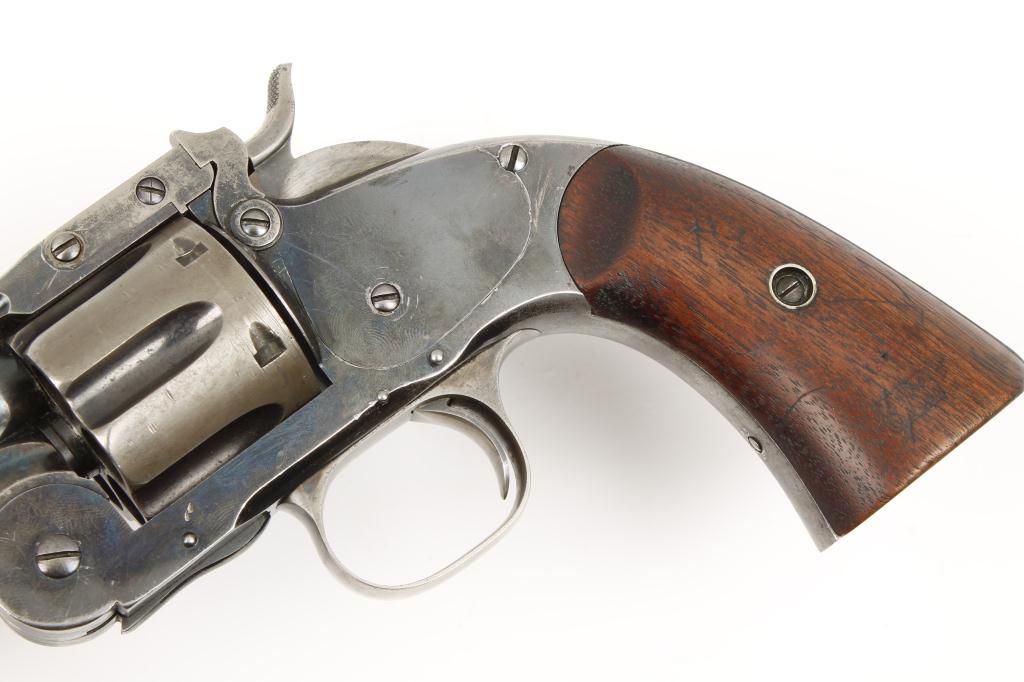 Smith & Wesson 1st Model Schofield Single Action revolver, .45 cal., 7” barrel, blue finish, wood