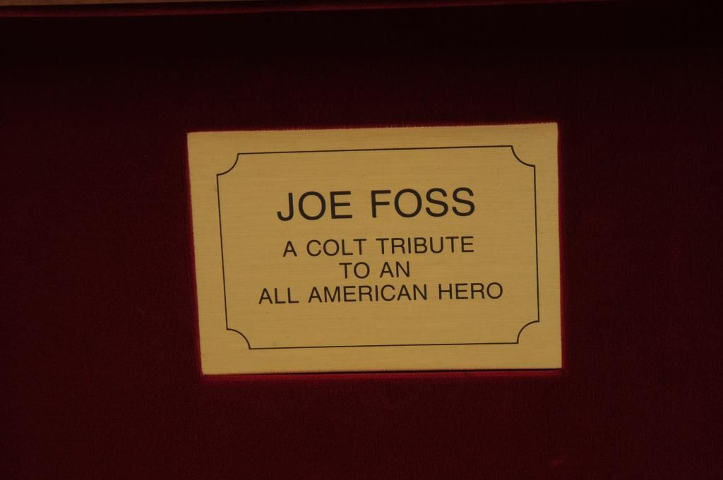 Colt tribute to American hero Joe Foss legendary Marine Corps fighter ...