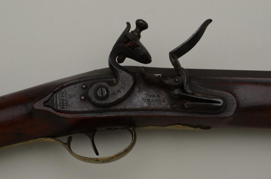 Full stock New England flintlock rifle, .54 cal., 41” rifled octagon ...