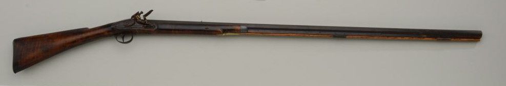 New England flintlock buck and ball half stock rifle, approx. 20 gauge ...