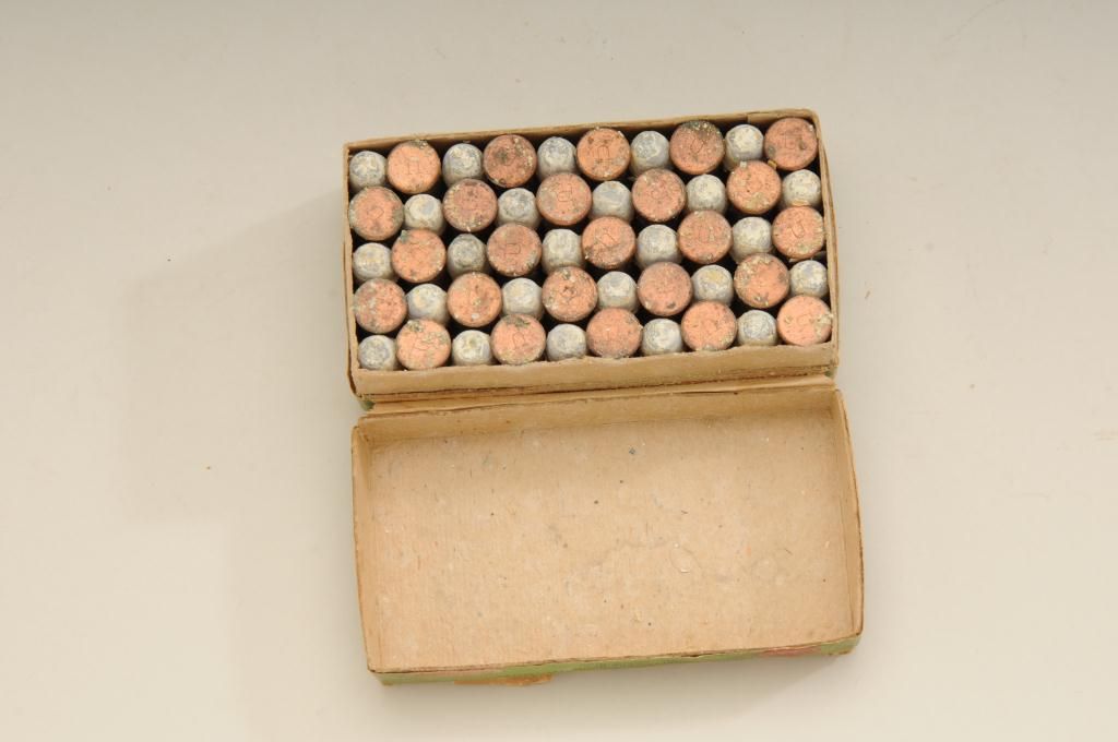 Full box with matching head stamps of .44 Henry flat rimfire cartridges ...