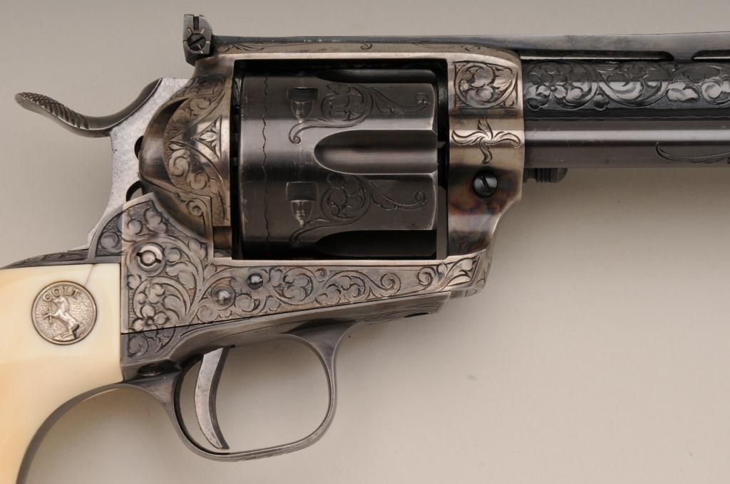 Outstanding Wilbur Glahn factory engraved Colt SAA revolver, .45 cal ...