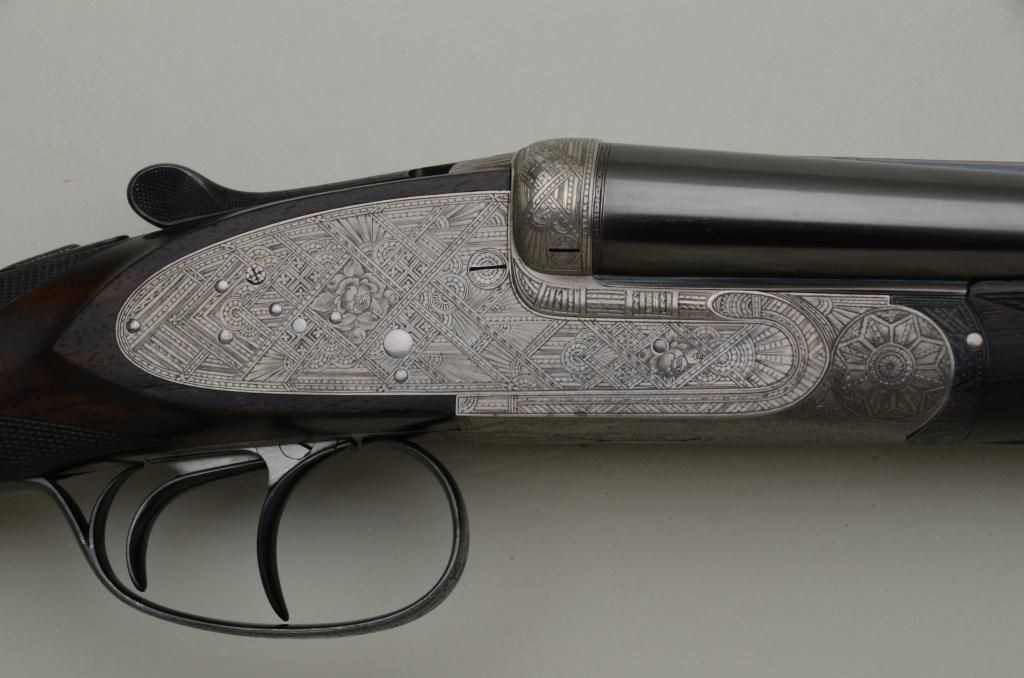 Very unusual and high grade full side lock ejector, double rifle with ...