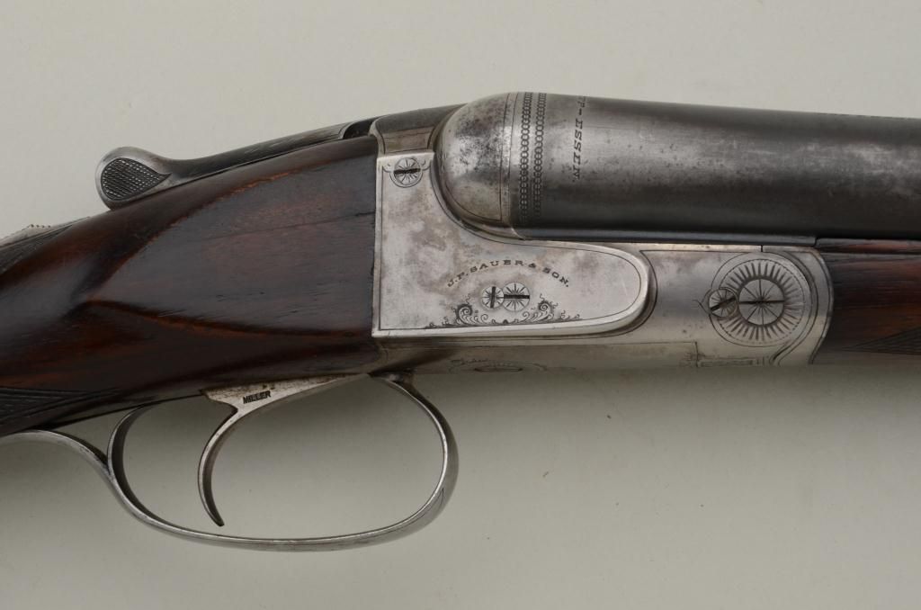 J.. P. Sauer & Sons pre-war Royal grade 12 gauge side-by-side shotgun ...