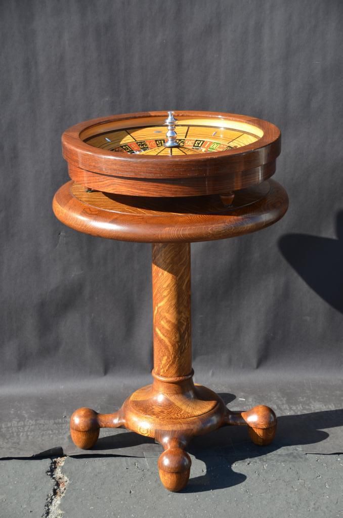 Original antique roulette wheel for traveling or pocket casino marked ...