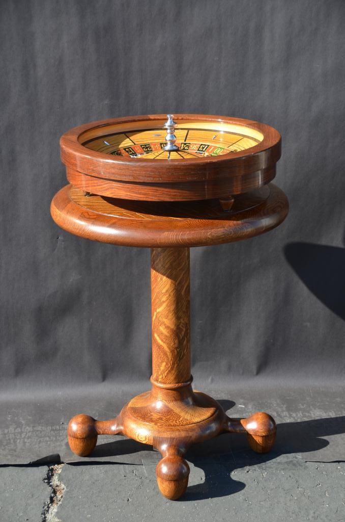 Original antique roulette wheel for traveling or pocket casino marked ...