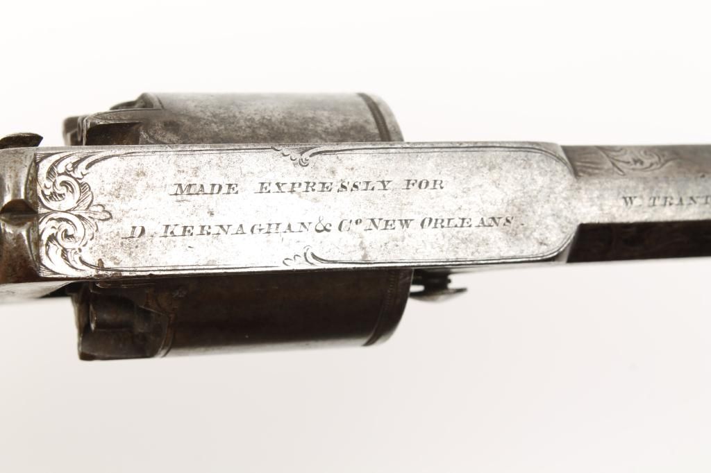 Civil War era engraved Tranter’s Patent percussion revolver, .44 cal ...